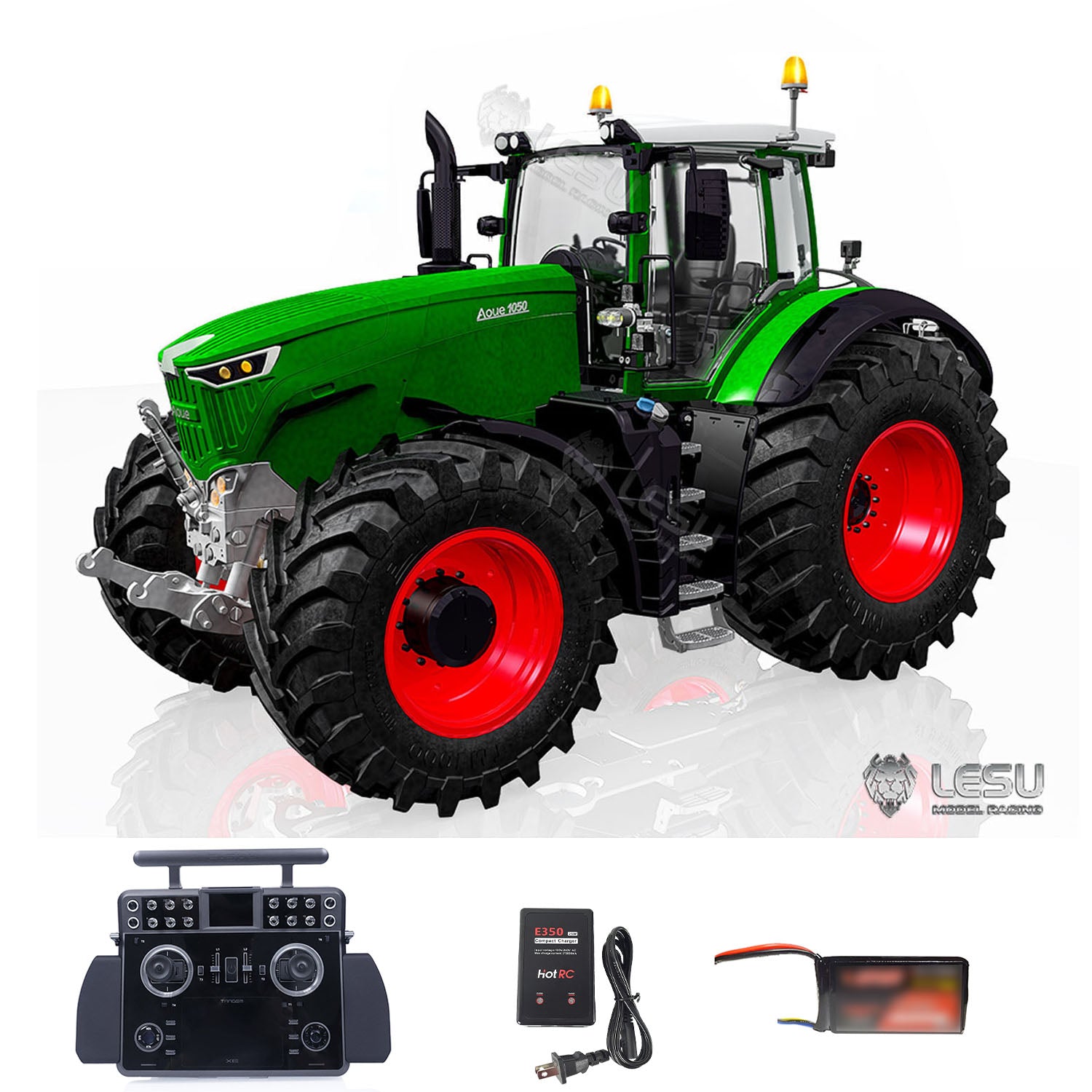 Brand New LESU AOUE 1050 4x4 1/14 Metal Hydraulic RC Tractor Radio Rem ...