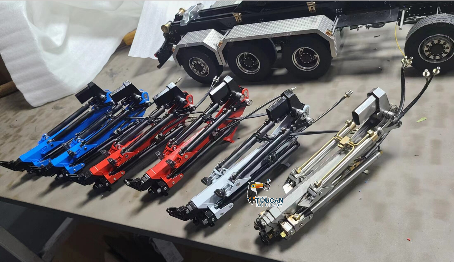 New Metal Fly Jib Arm Crane for 1/14 RC Hydraulic Dumper Car Radio Con ...