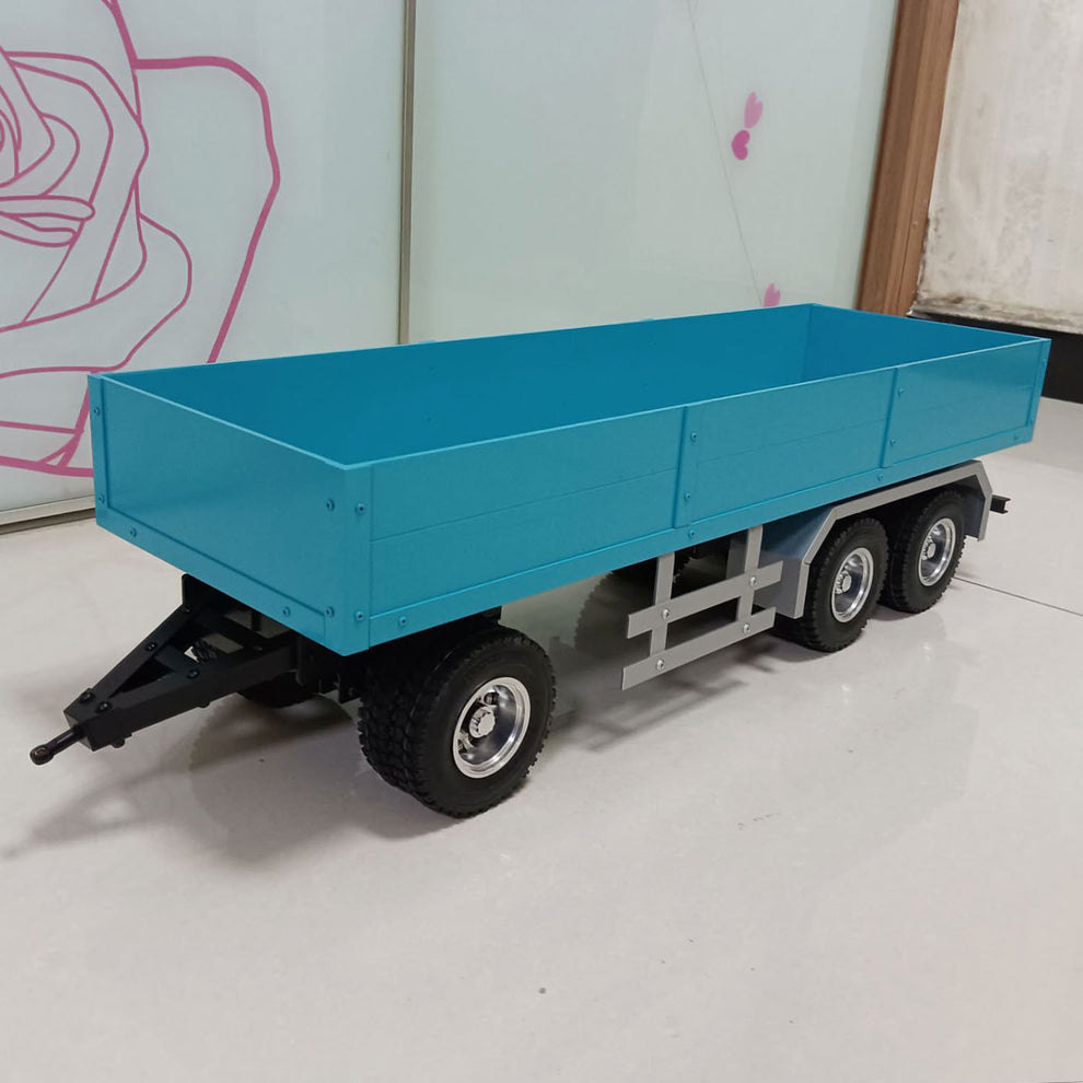 1/14 Metal 3 Axles Trailer for RC Tractor Truck Radio Controlled Hydra ...